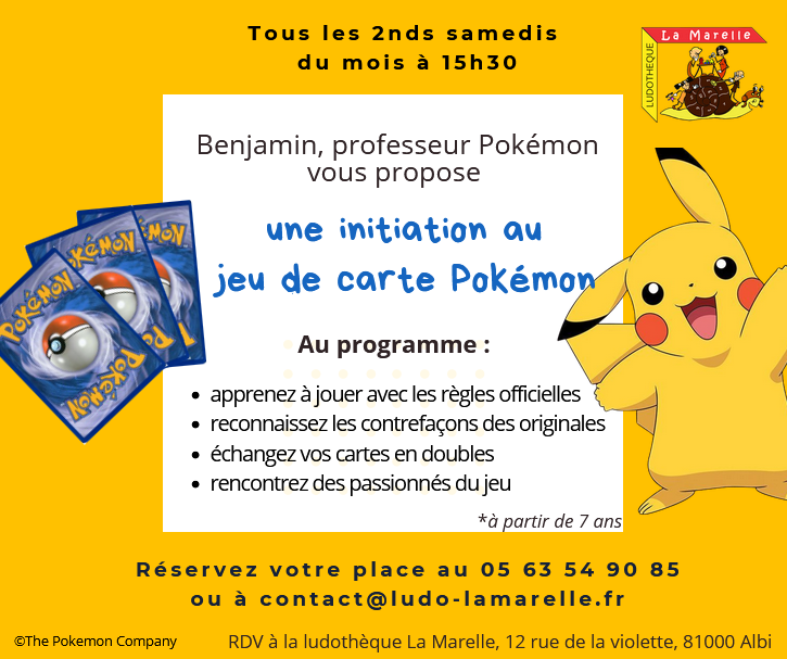 Initiation au jeu de cartes Pokémon - Ludothèque La Marelle